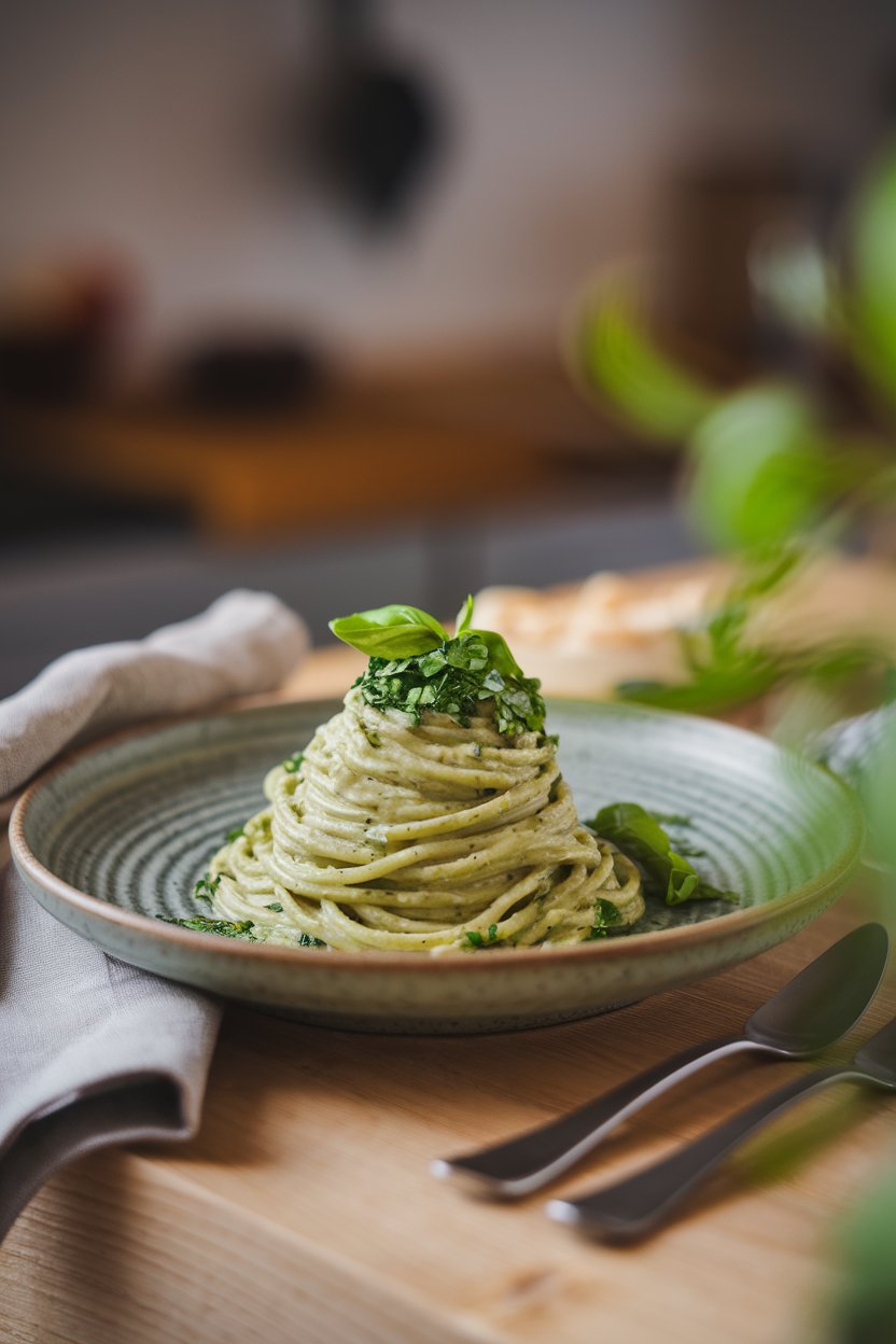 Easy Green Spaghetti Recipe with Fresh Herbs