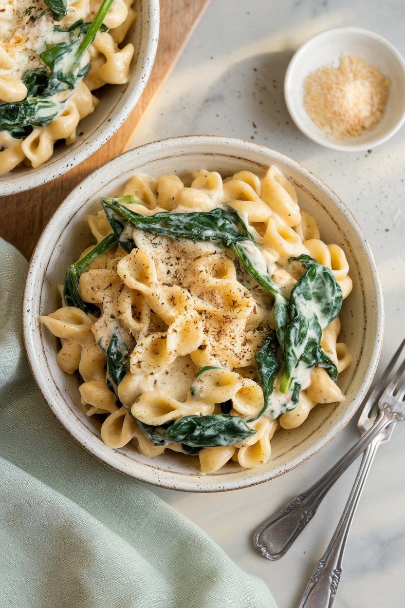 Creamy Spinach and Ricotta Pasta in 30 Minutes or Less