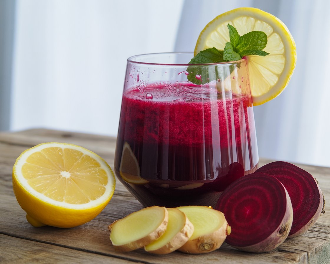 Beet Juice Recipe with Ginger and Lemon for Fresh Flavor