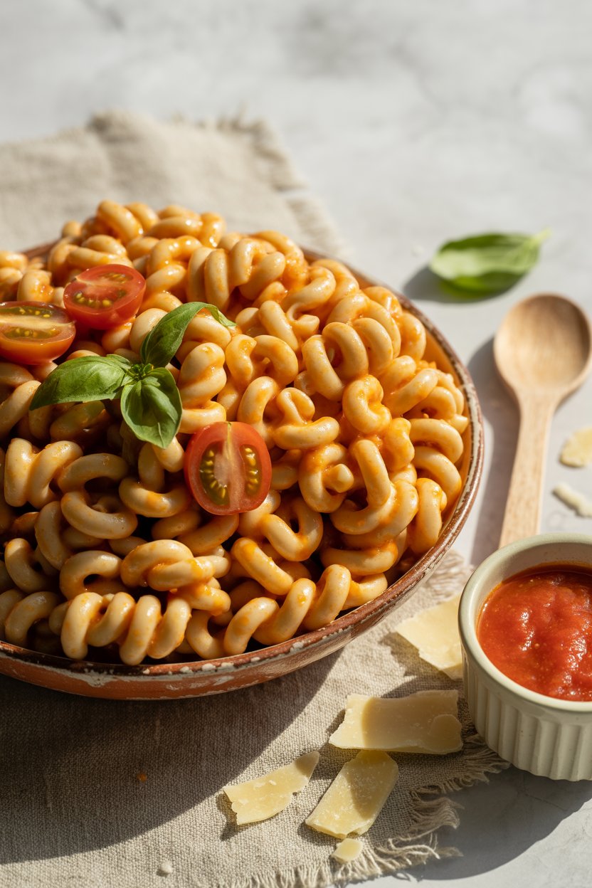 Cavatappi Pasta with Tomato Basil Sauce – Easy & Delicious