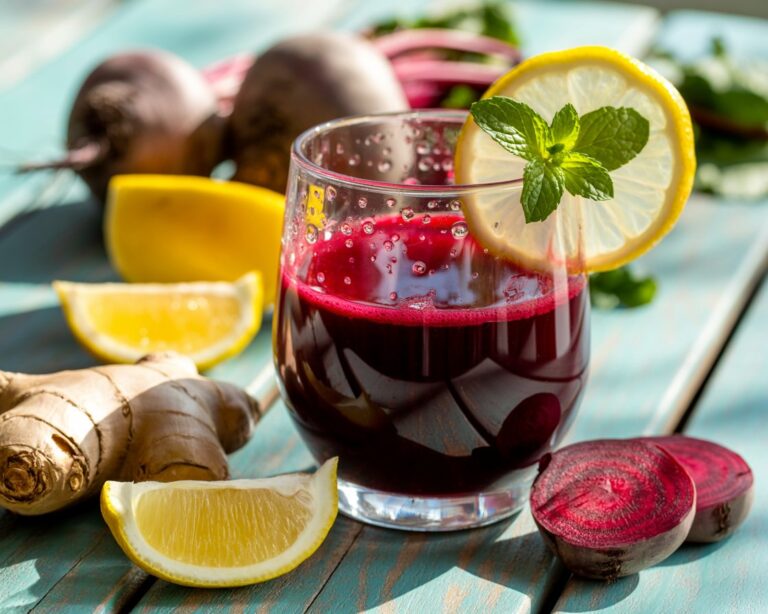 Beet Juice Recipe with Ginger and Lemon for Fresh Flavor
