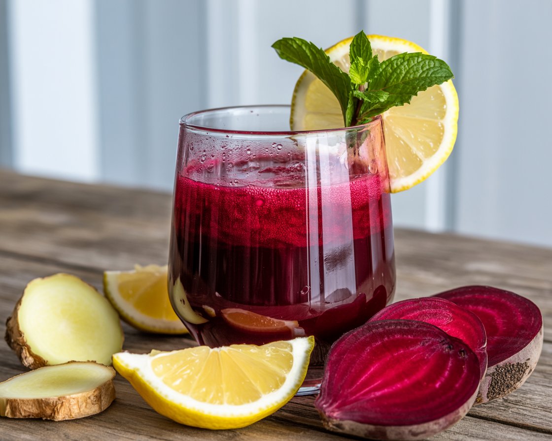 Beet Juice Recipe with Ginger and Lemon for Fresh Flavor
